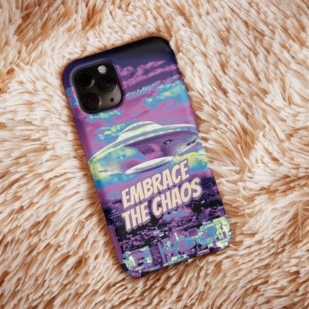 Embrace the Chaos Cute Aesthetic Space + Alien Slim iPhone Case ...