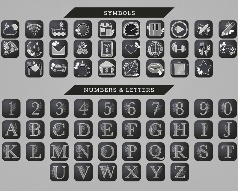 Dark Theme Ios App Icon Aesthetic, Black Ios App Icons With Widgets ...