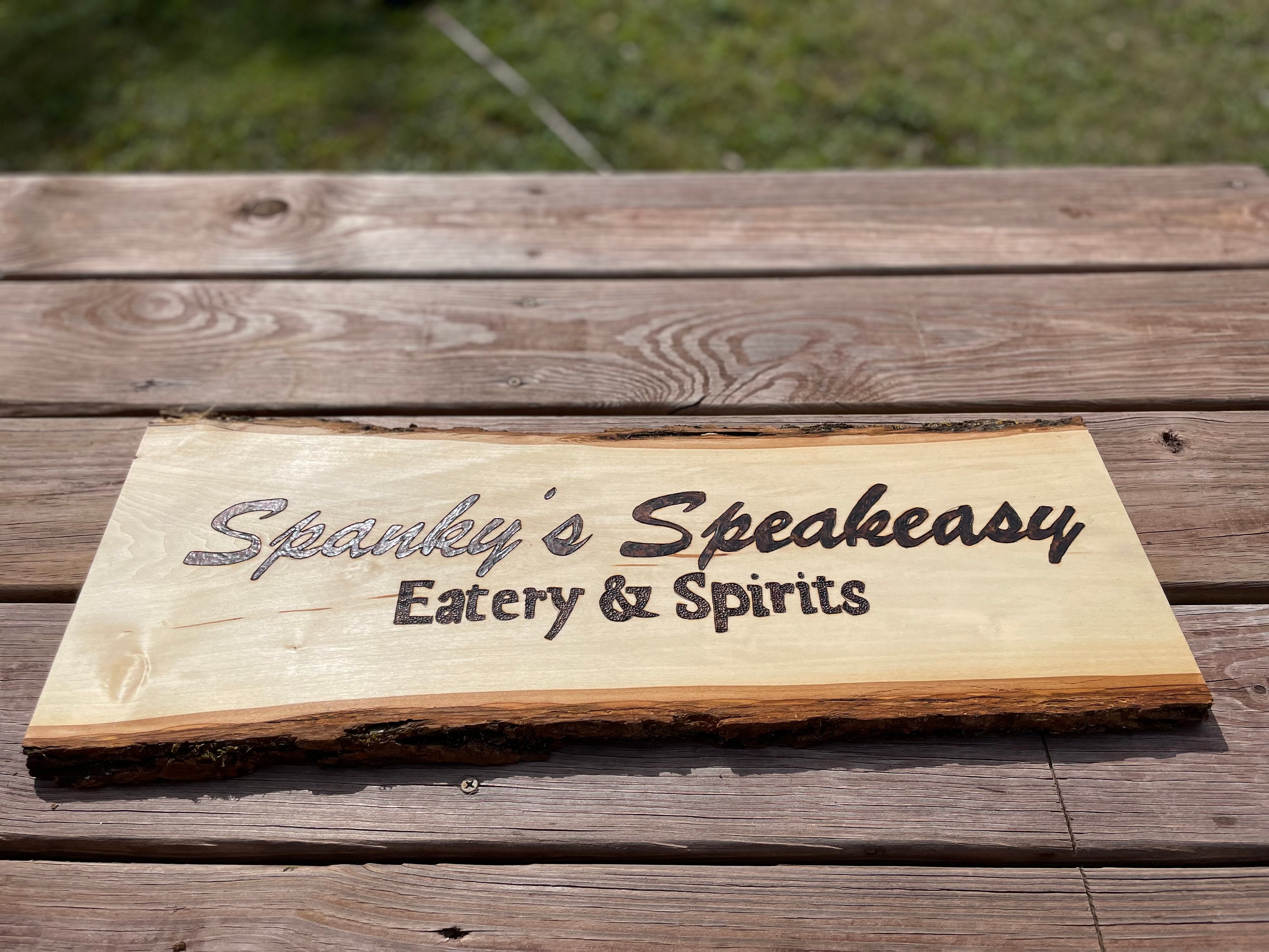 Personalized Wood Burned Sign, Custom Wood Burned Sign, Business Logo ...