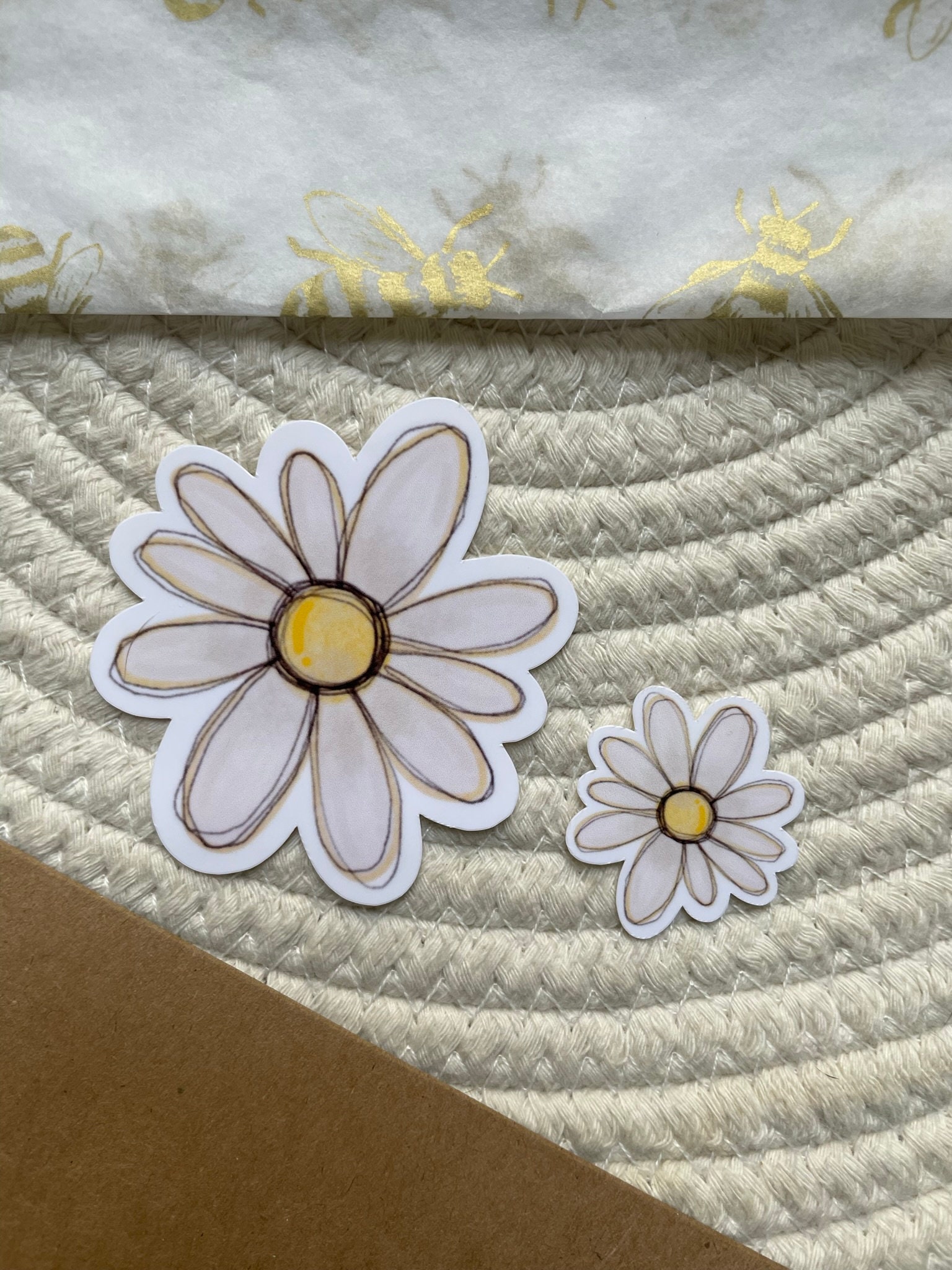 White Daisy Sticker Daisy Sticker White Floral Sticker - Etsy