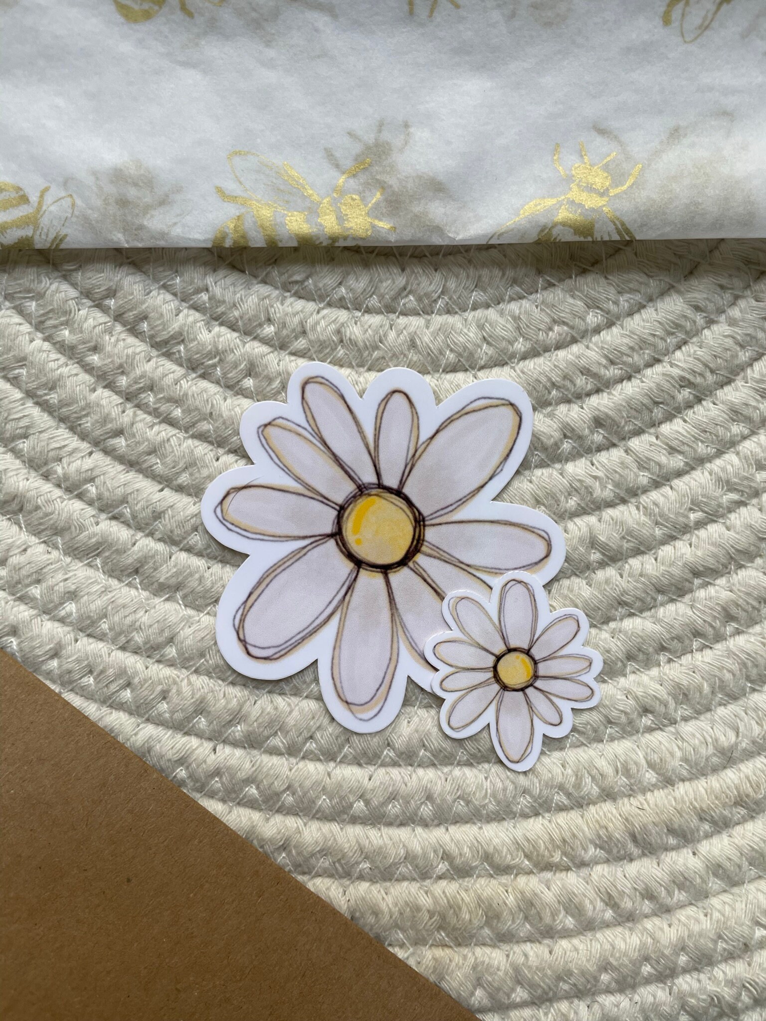 White Daisy Sticker Daisy Sticker White Floral Sticker - Etsy