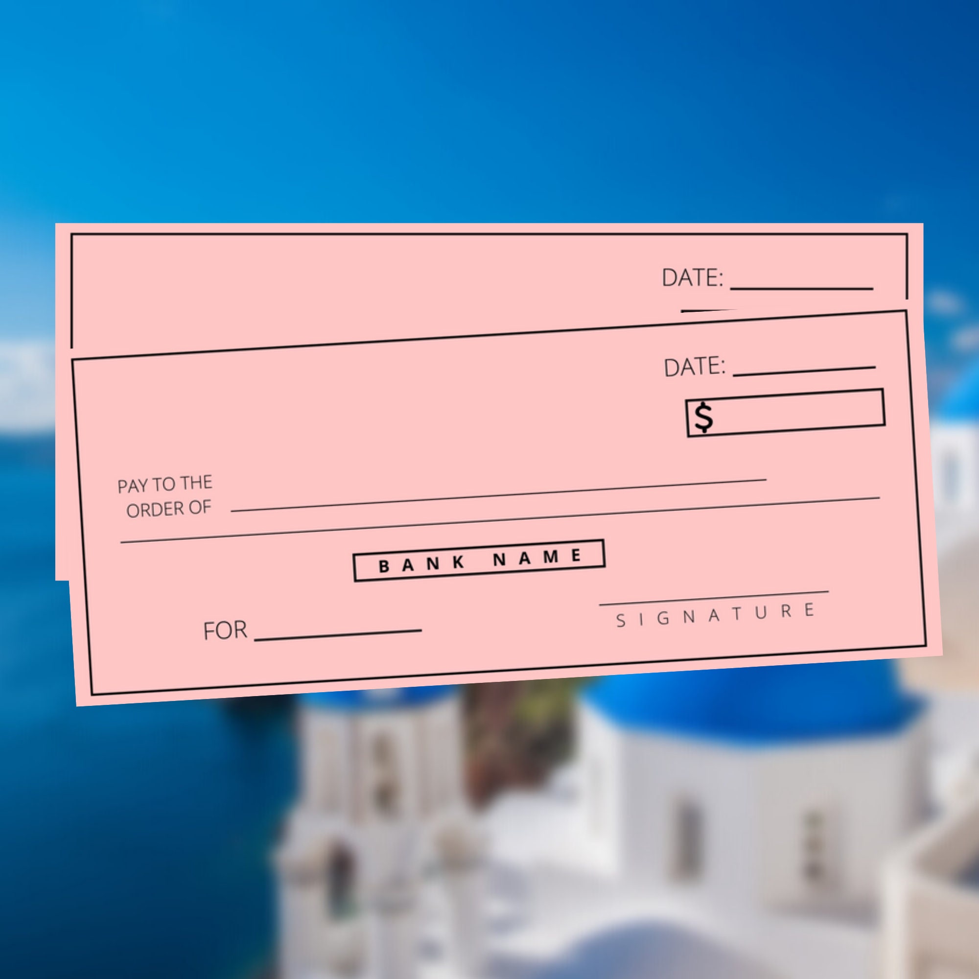 Blank Cheque Blank Checks Blank Check Template Svg - Etsy UK