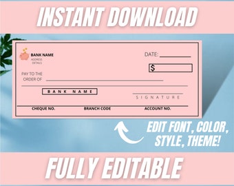 Blank Check Template Svg - Etsy