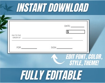 Blank Check - Etsy