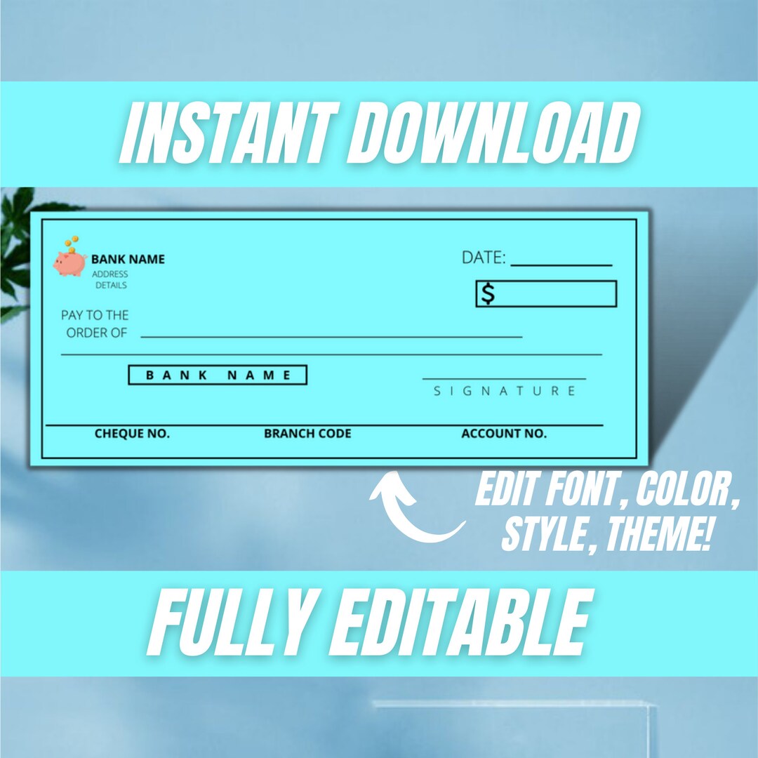 Blank Cheque Blank Checks Blank Check Template Svg - Etsy