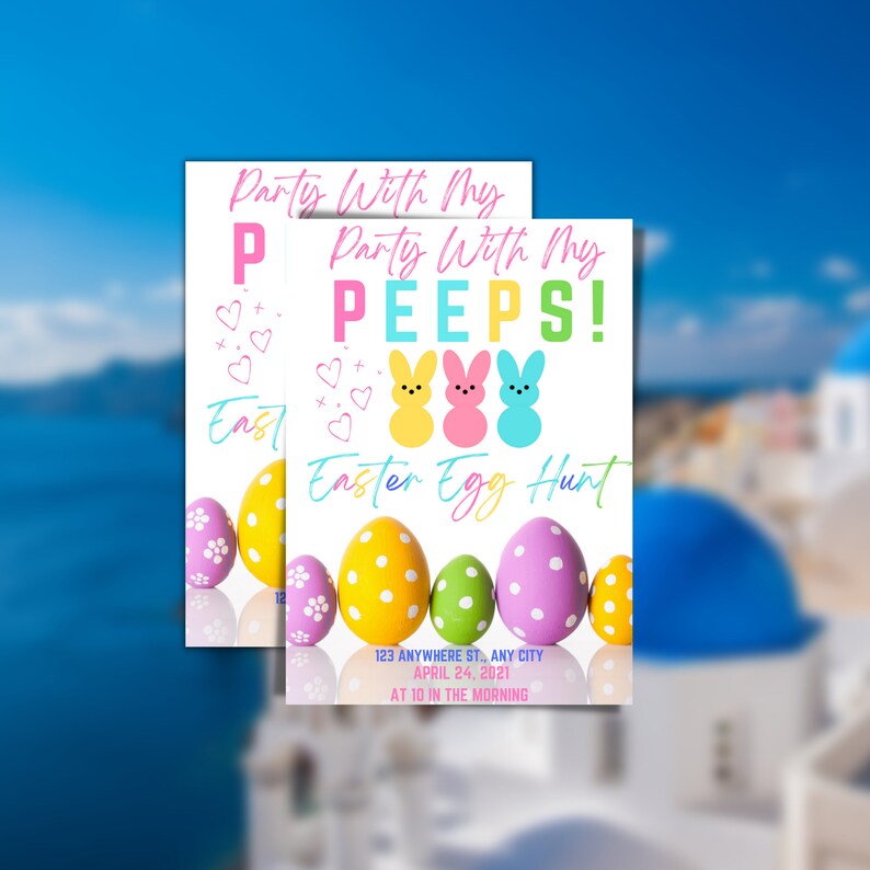 Party With My PEEPS PEEPS Invitation Easter Invitation - Etsy