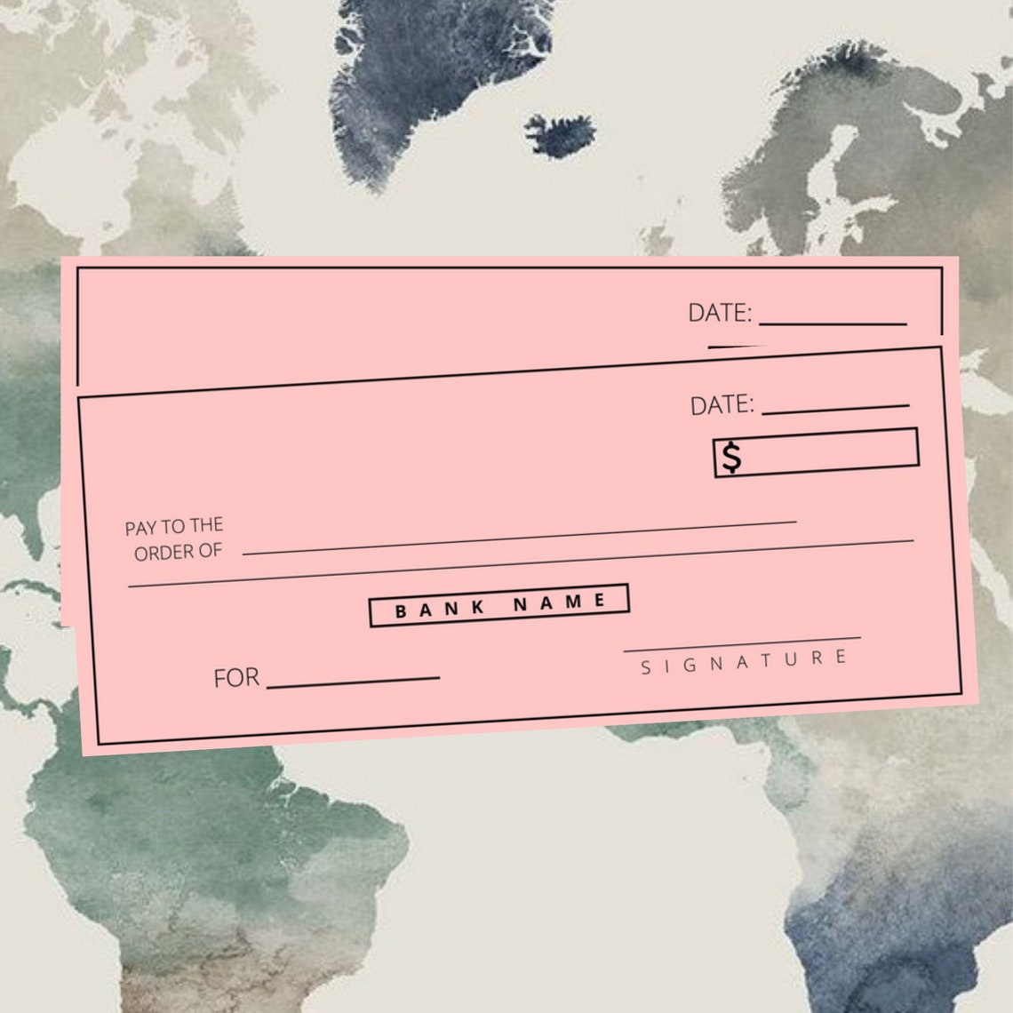 Blank Cheque Blank Checks Blank Check Template Svg - Etsy UK