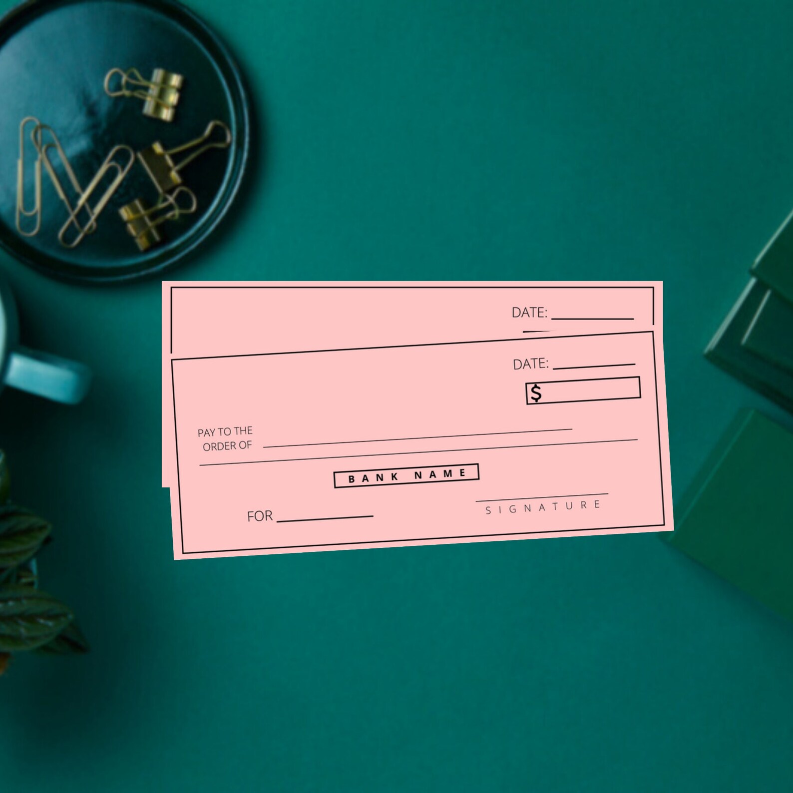 Blank Cheque Blank Checks Blank Check Template Svg - Etsy UK