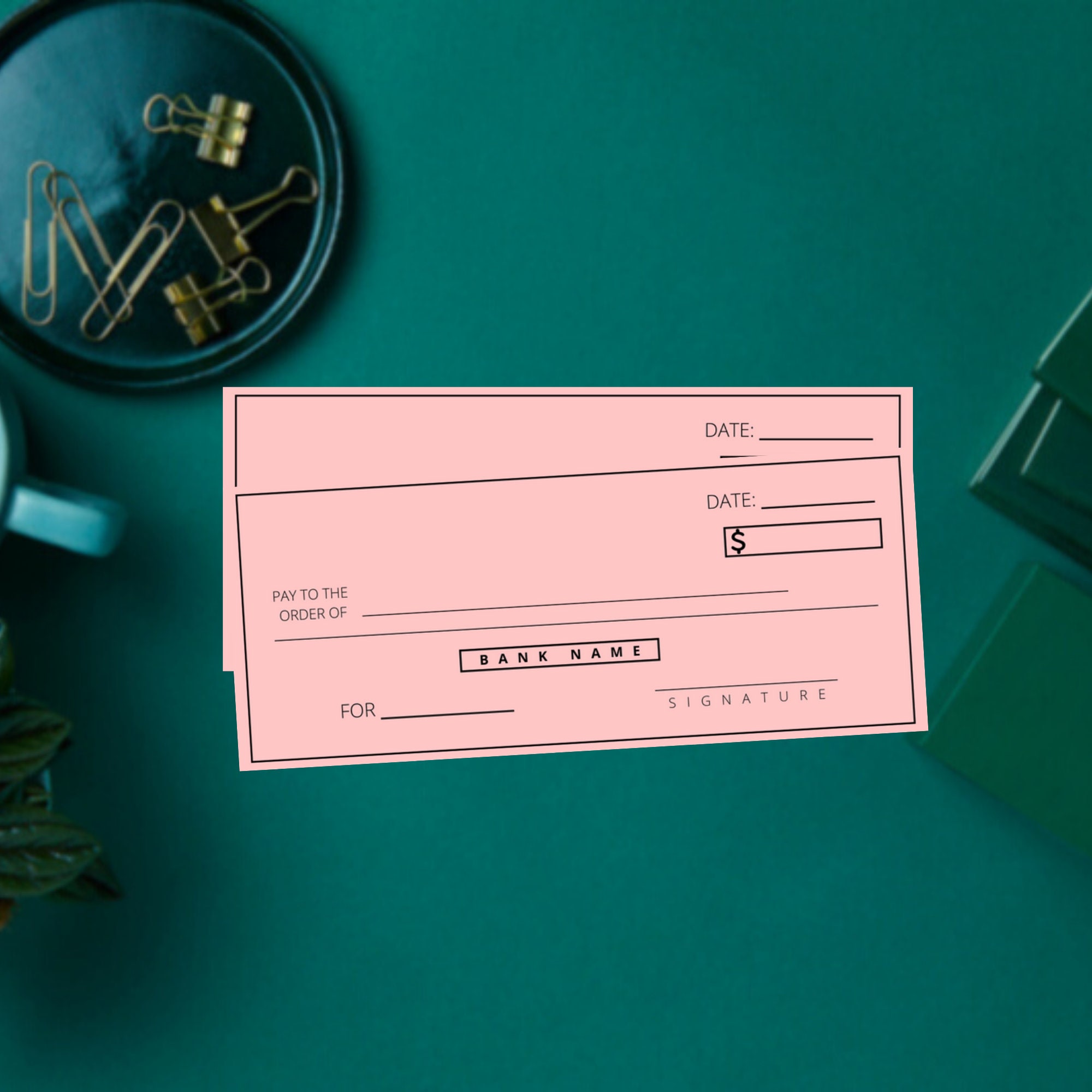 Blank Cheque Blank Checks Blank Check Template Svg - Etsy UK