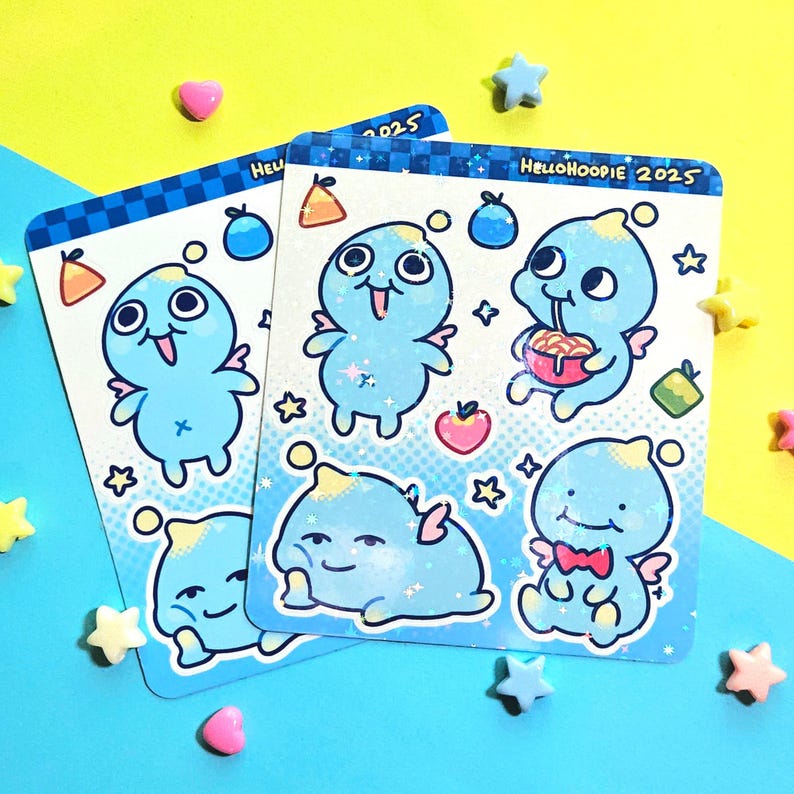 Silly Chao Sticker Sheet: Glossy or Holographic (4x3.5) - Etsy