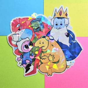 Smiling Friends & Adventure Time Crossover Holographic Sticker - Etsy