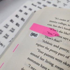 Book Annotation Stickers, Handmade Stickers, Bookish Gift, Annotation ...