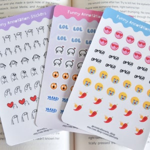 Funny Annotation Stickers, Book Annotation - Etsy
