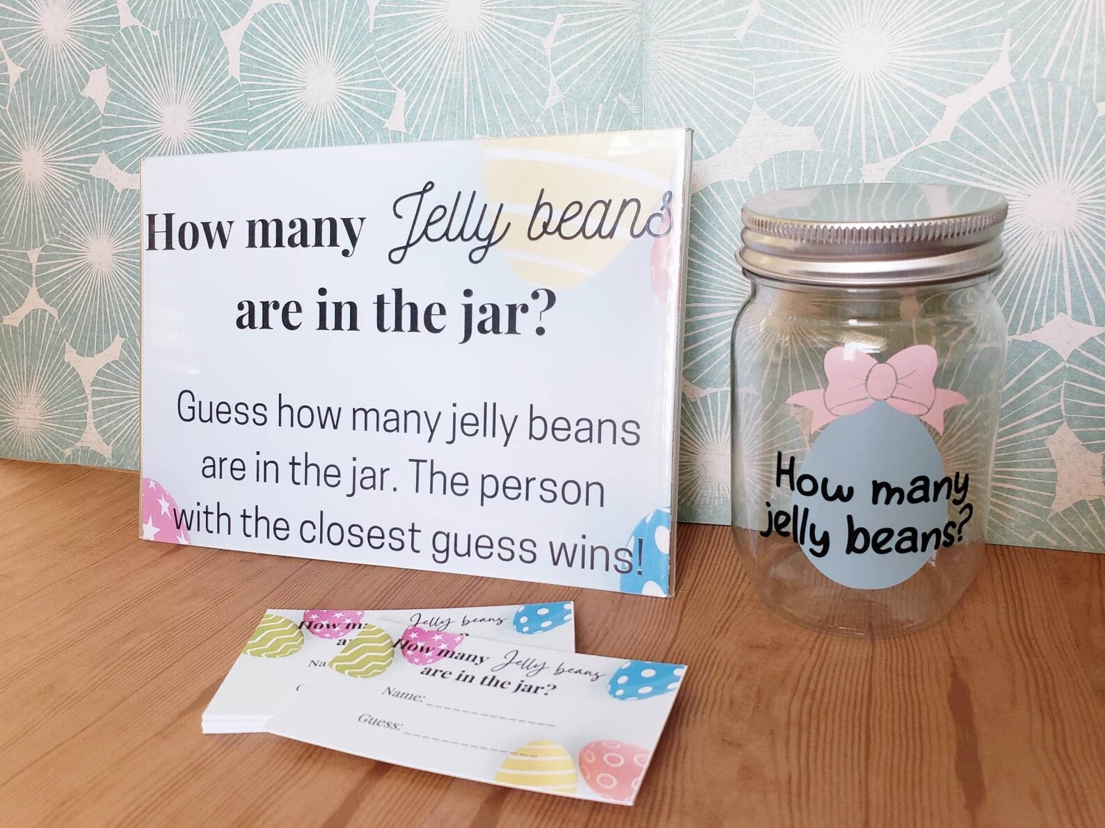 How May Jelly Beans Easter Game, Easter Party Game, Candy Guessing Game ...