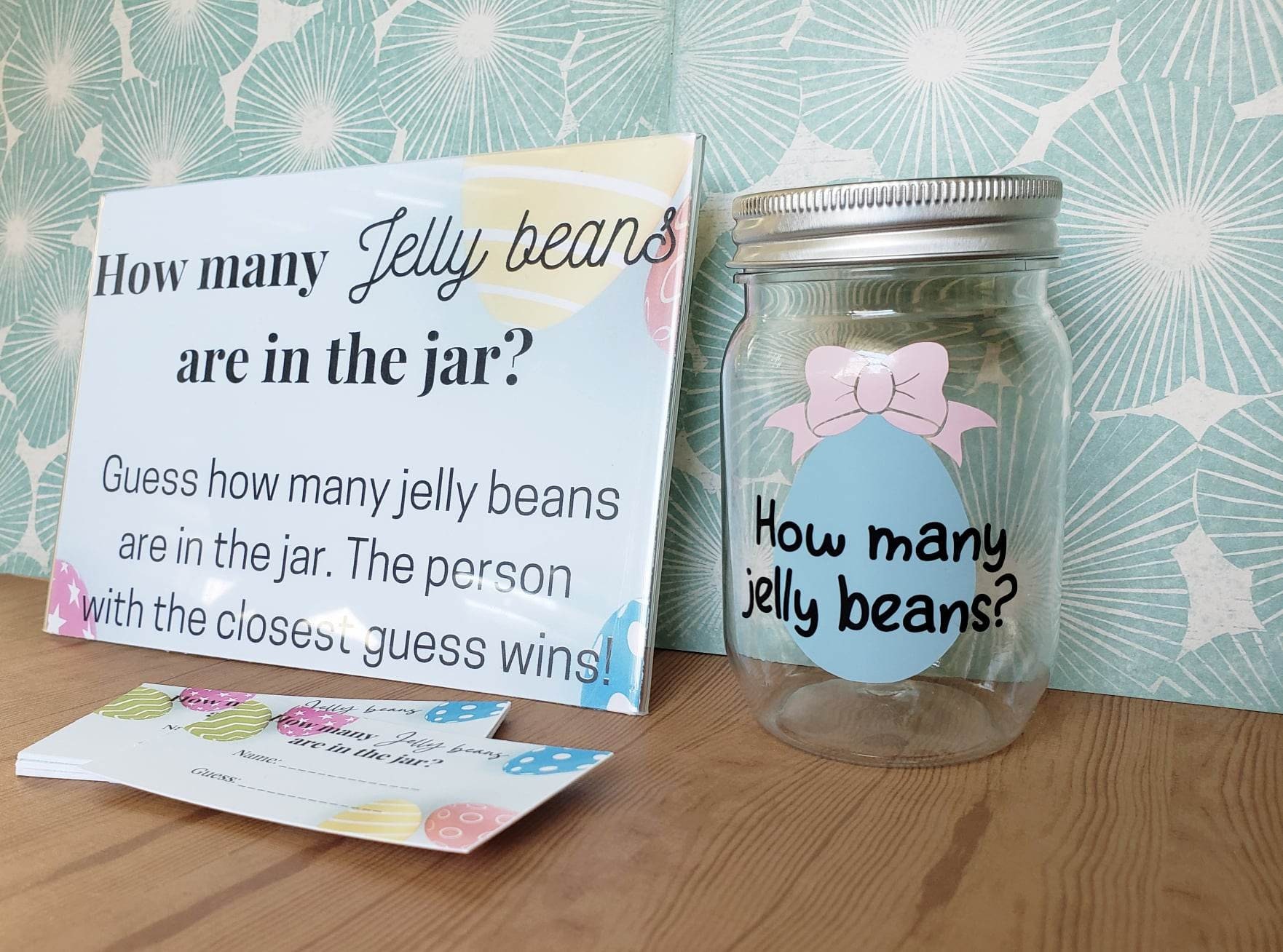 How May Jelly Beans Easter Game, Easter Party Game, Candy Guessing Game ...