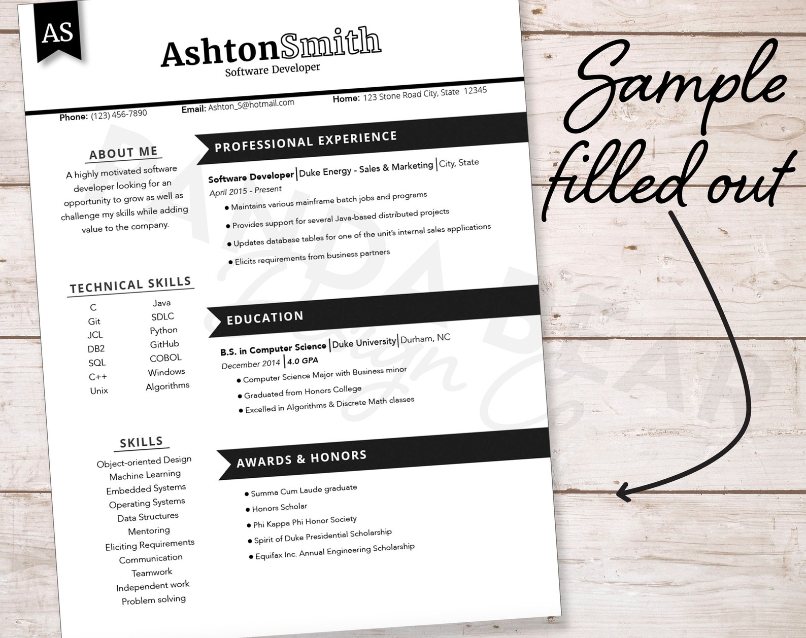 Modern Resume Template | Downloadable Editable Adobe Indesign Resume ...