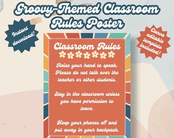 Camping-themed Classroom Rules Poster Digital Download PDF Printable ...