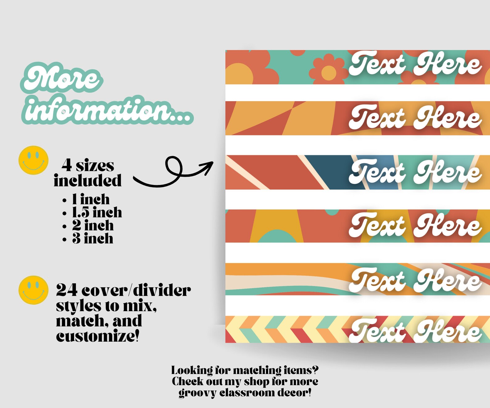 Editable Teacher Binder Covers and Spines | Groovy Theme Teacher Binder ...