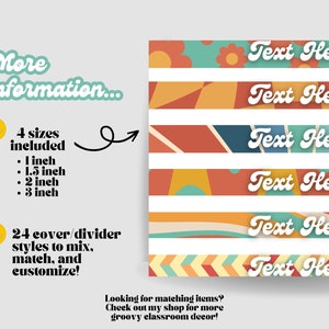 Editable Teacher Binder Covers and Spines | Groovy Theme Teacher Binder ...