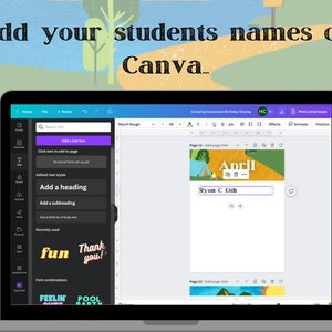 Classroom Birthday Printable Display Editable in Canva - Etsy