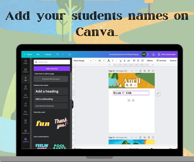 Classroom Birthday Printable Display Editable in Canva - Etsy