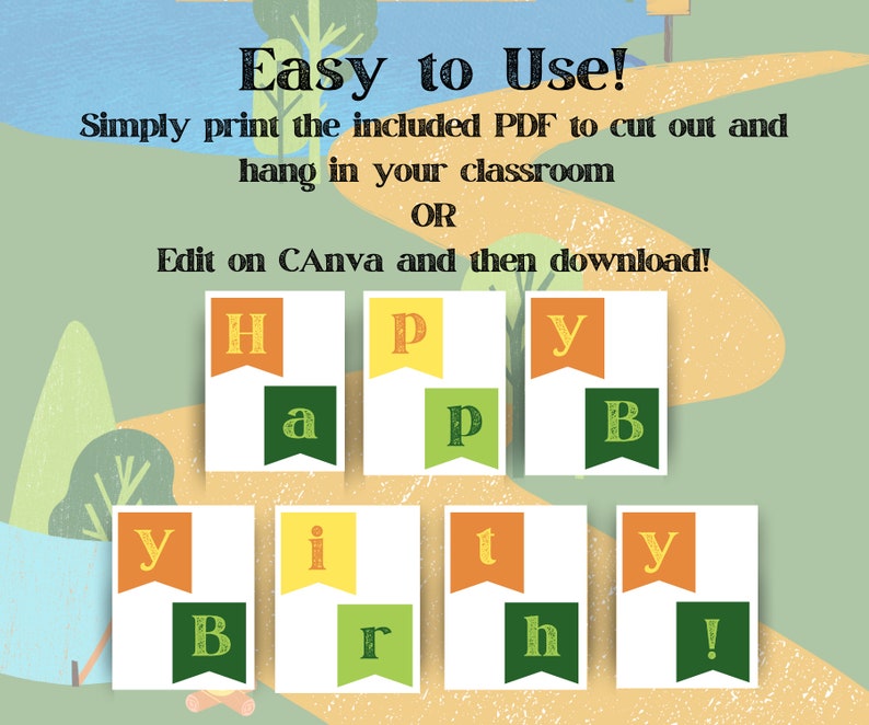 Classroom Birthday Printable Display Editable in Canva - Etsy