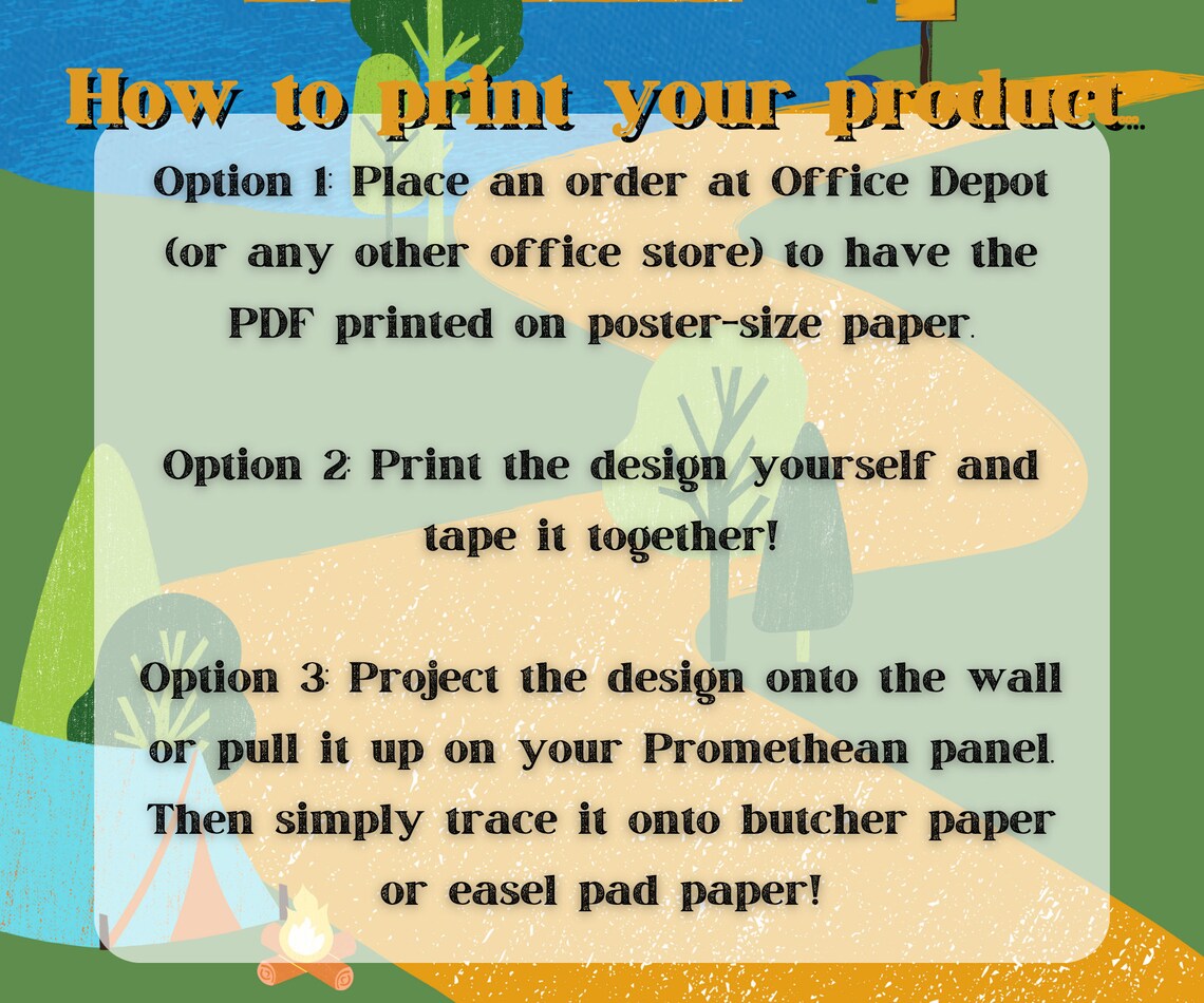 Camping-themed Classroom Rules Poster | Digital Download PDF ...