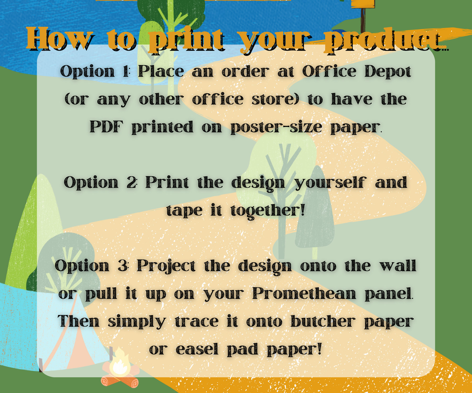 Camping-themed Classroom Rules Poster | Digital Download PDF ...