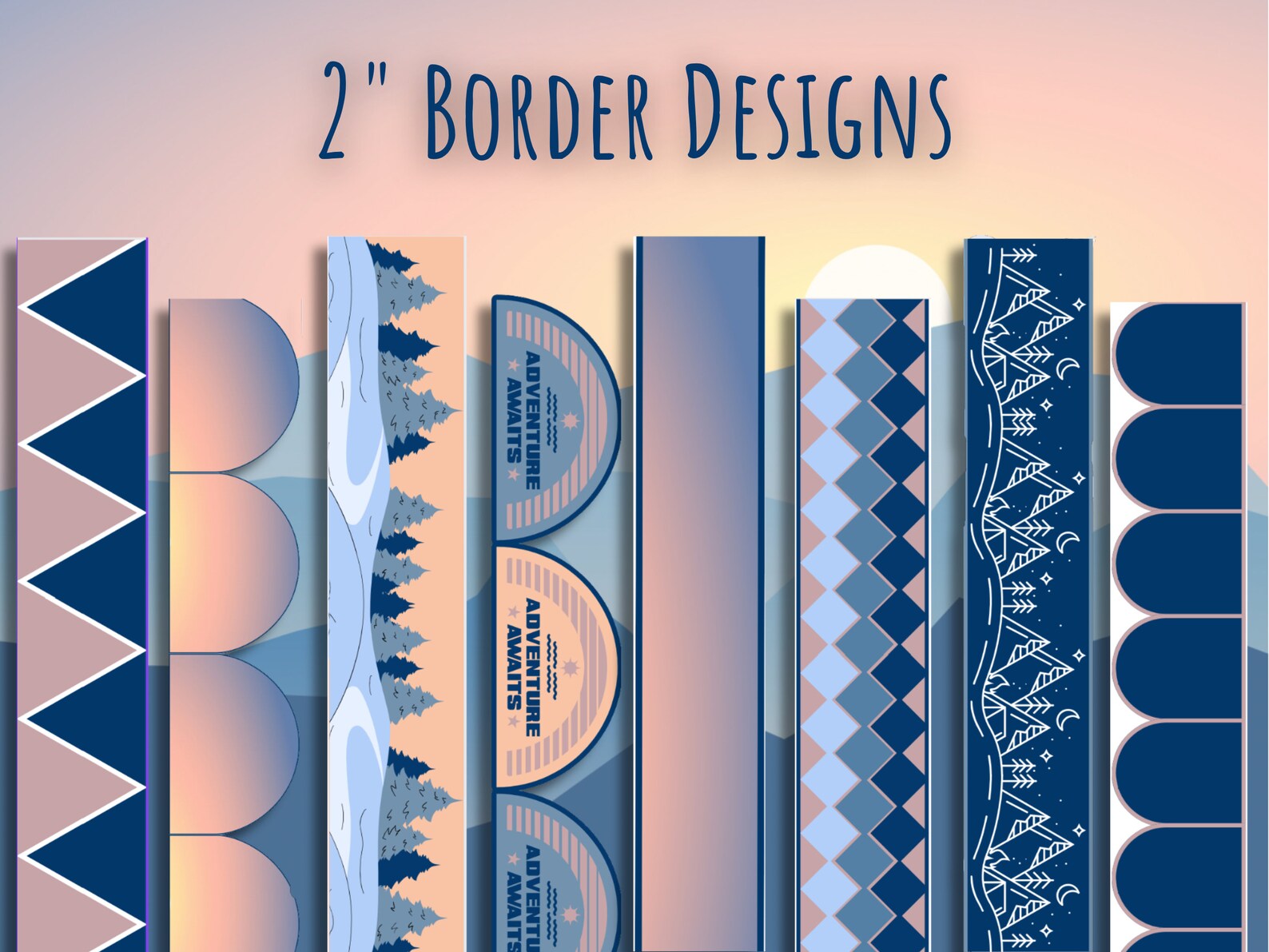 Classroom Bulletin Board Borders, Editable Canva Templates, Adventure ...