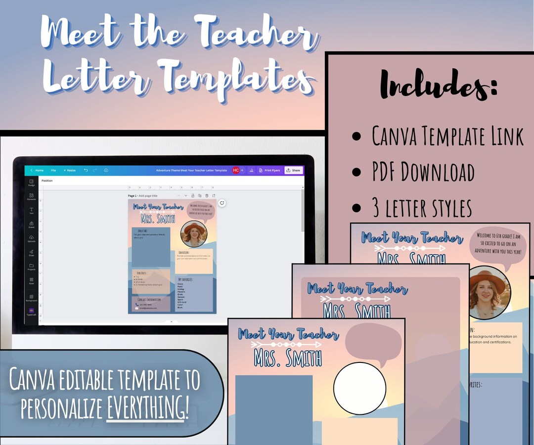 Meet the Teacher Letter Editable Template, Adventure Theme Classroom ...