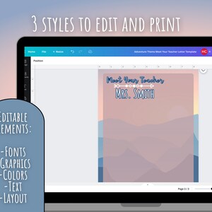 Meet the Teacher Letter Editable Template, Adventure Theme Classroom ...