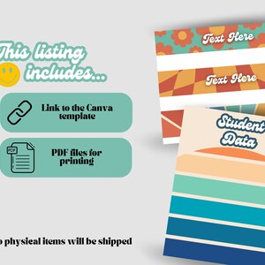 Editable Teacher Binder Covers and Spines | Groovy Theme Teacher Binder ...