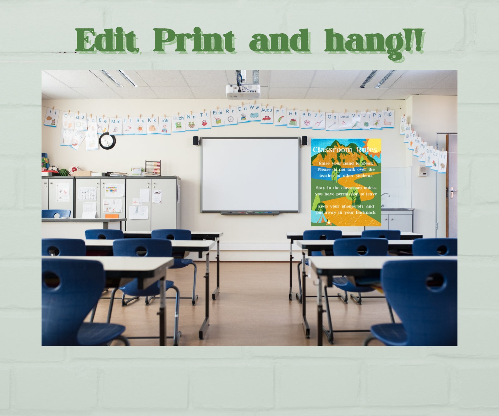 Camping-themed Classroom Rules Poster Digital Download PDF Printable ...