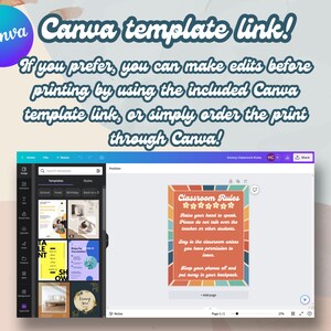 Groovy Retro Classroom Rules Poster | Digital Download PDF | Printable ...