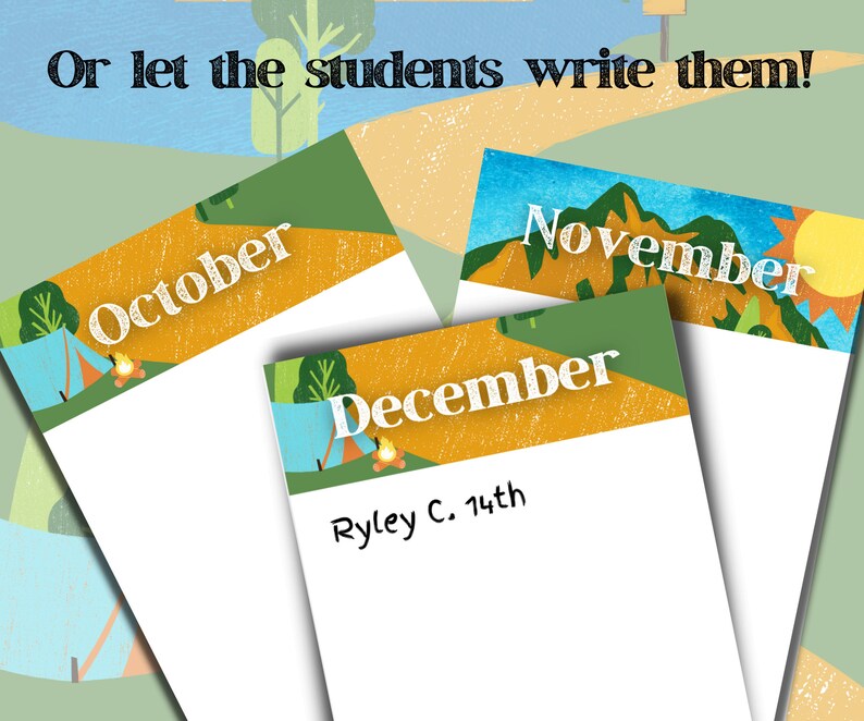 Classroom Birthday Printable Display Editable in Canva - Etsy