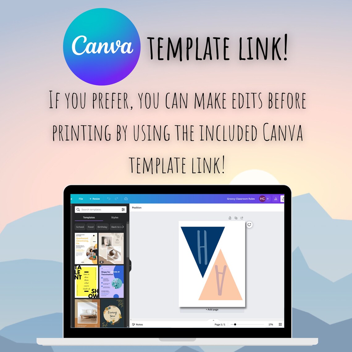 Classroom Birthday Printable Display, Editable in Canva, Adventure ...