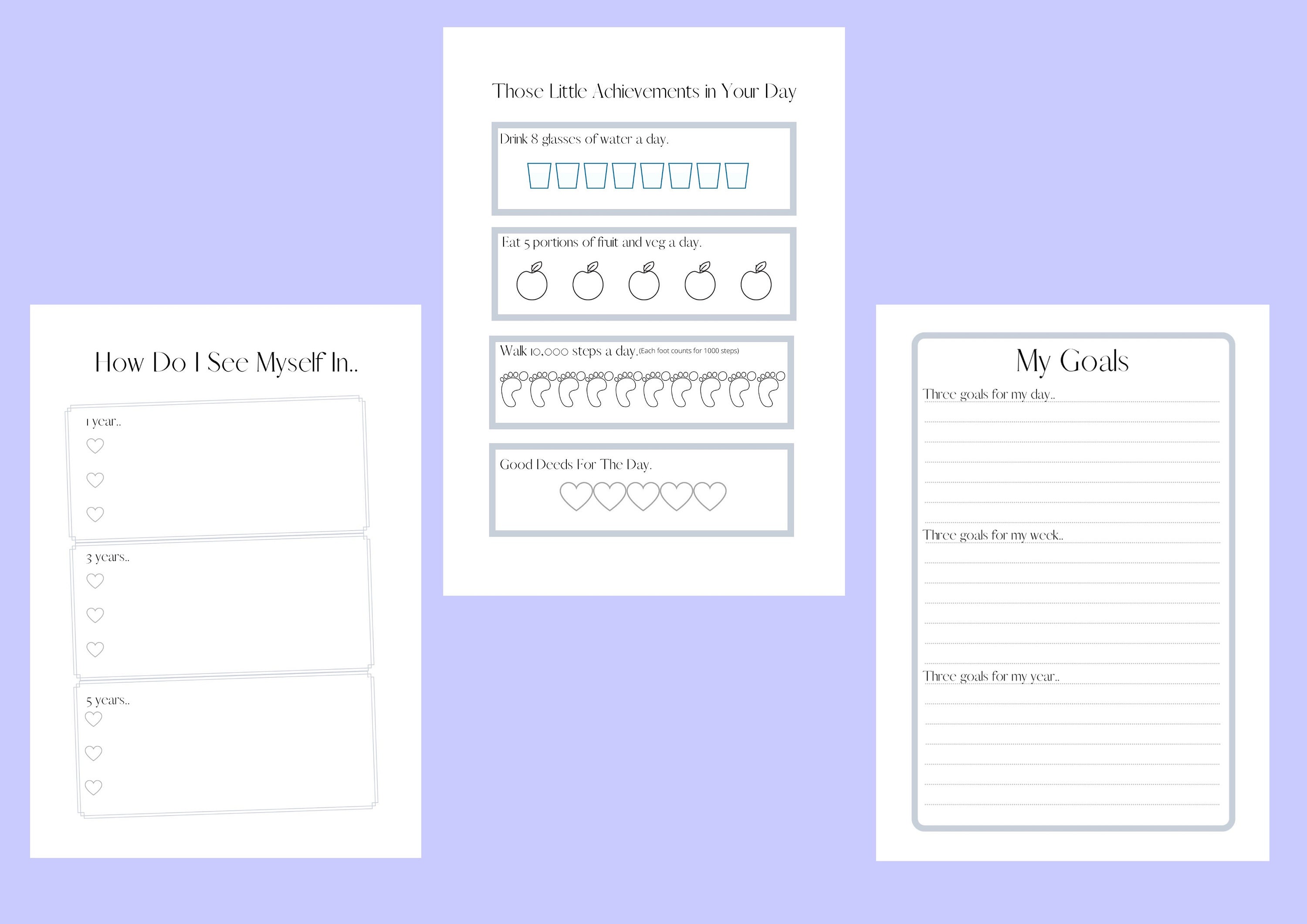 Journal Planning Sheets, Printable or Digital - Etsy