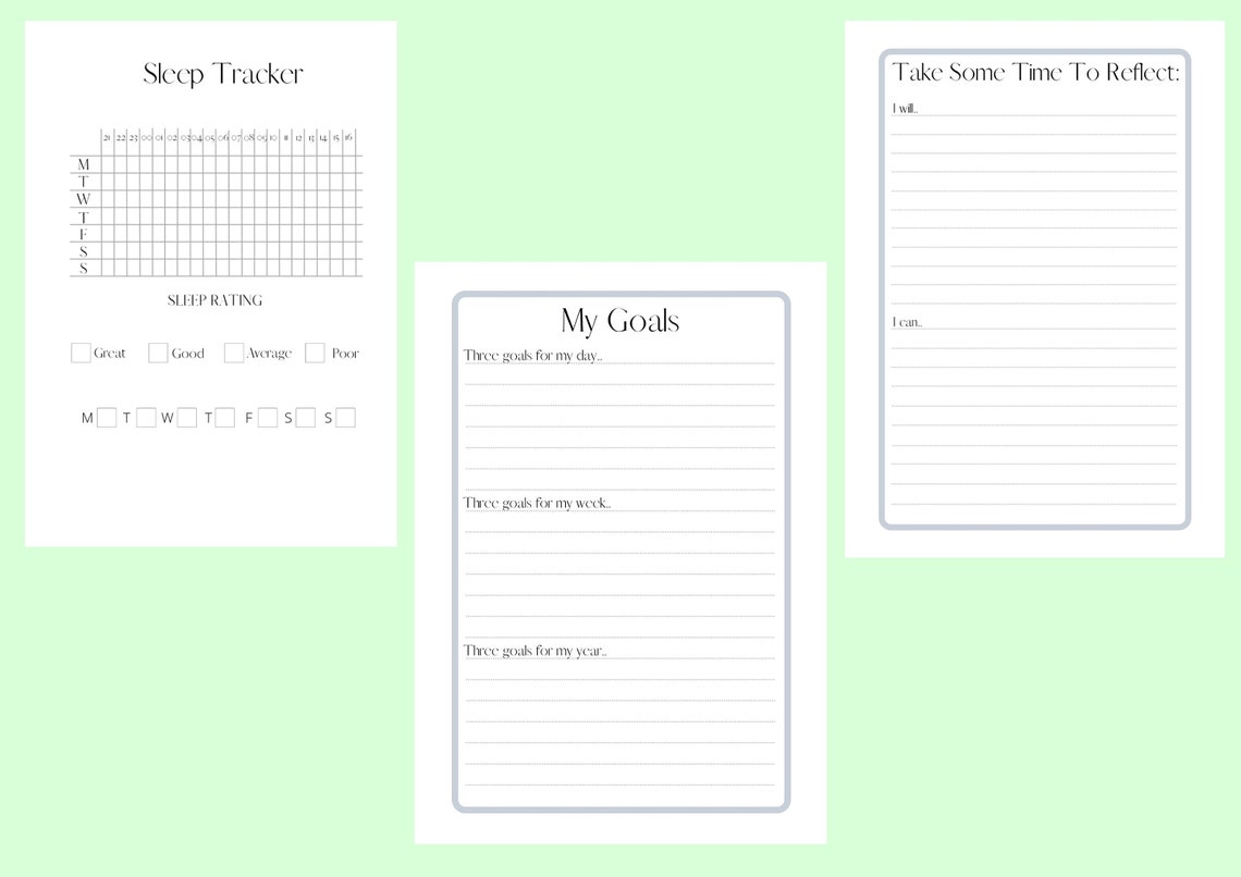 Journal Planning Sheets, Printable or Digital - Etsy