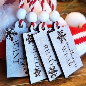 Need, Want, Wear, Read Gift Tags - Etsy