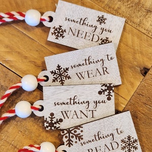 Need, Want, Wear, Read Gift Tags - Etsy