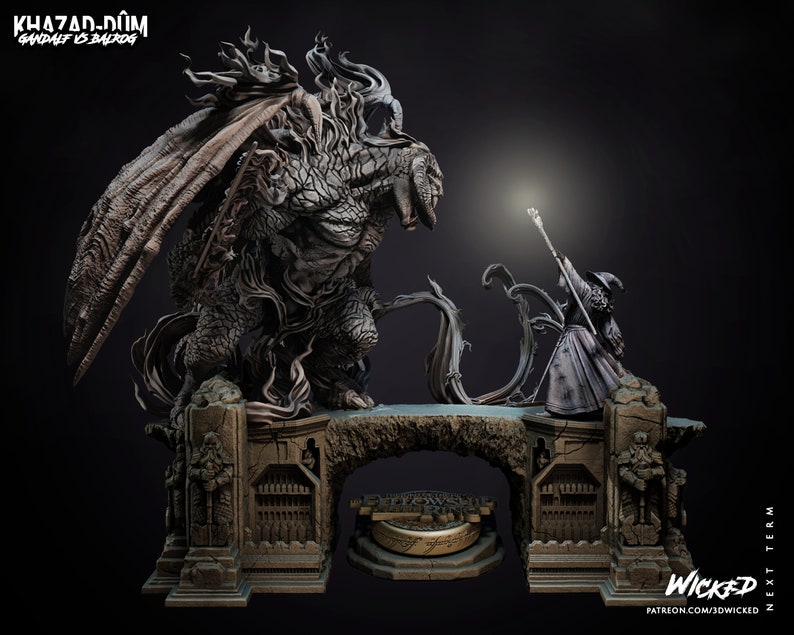 Gandalf Vs Balrog Diorama STL File for 3D Printing From Lord - Etsy ... Gandalf Vs Balrog Diorama STL File for 3D Printing From Lord - Etsy ...