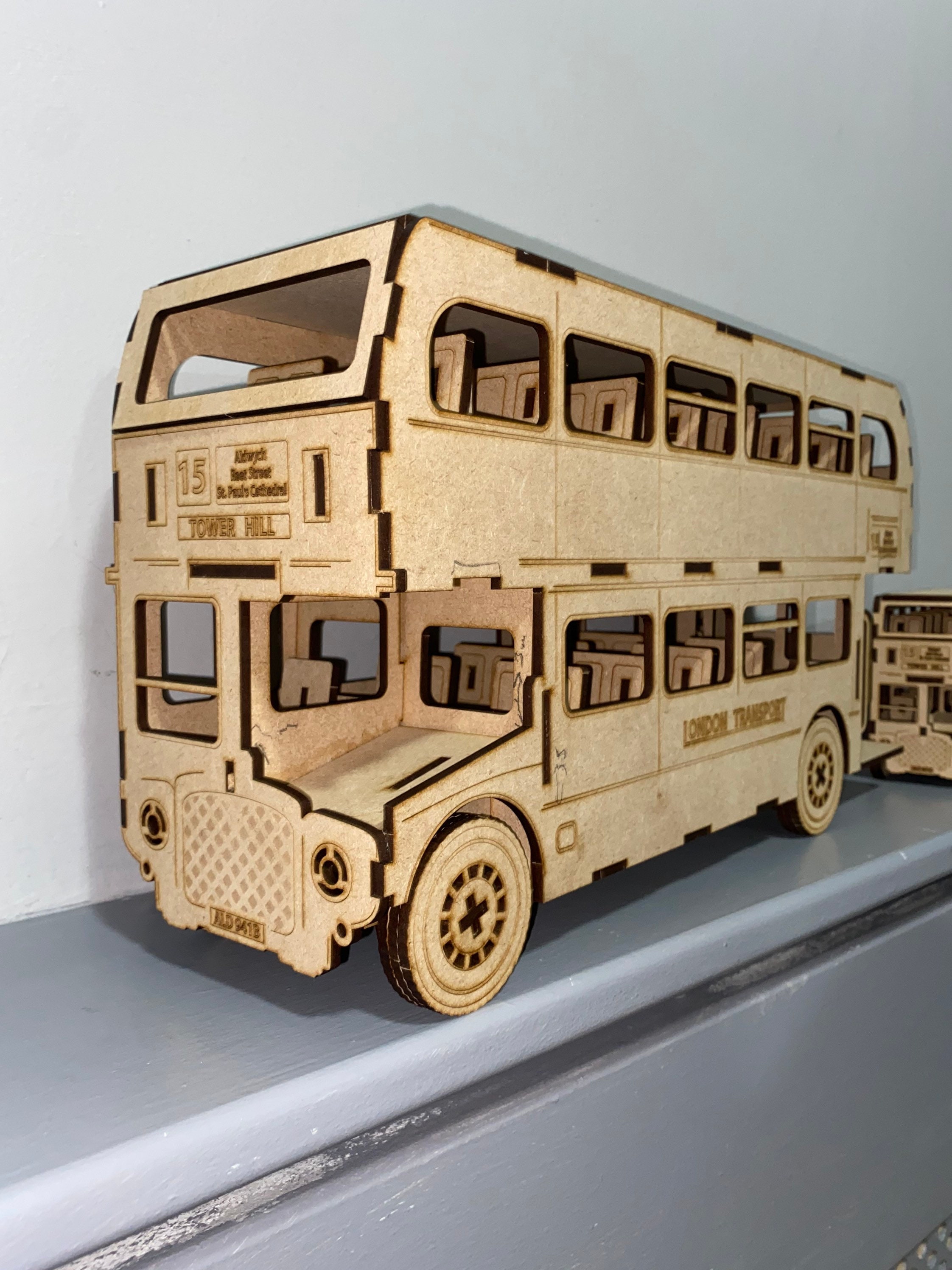Large Double Decker Bus Kit Self Assembly London Bus - Etsy UK