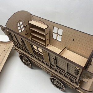 Gypsy Wagon Caravan Van Kit, MDF Laser Cut Model Kit - Etsy