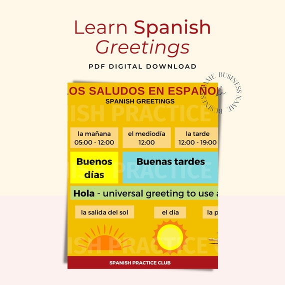 Spanish Greetings Words
