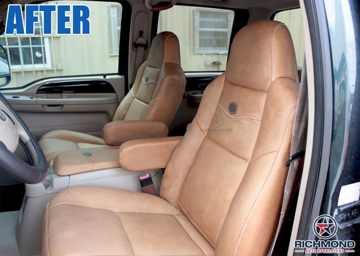 2003-2007 Ford F250 & F350 King Ranch Replacement Leather Center ...
