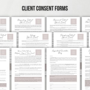 Editable Esthetician Client Consent Forms | Facial Consent Forms ...