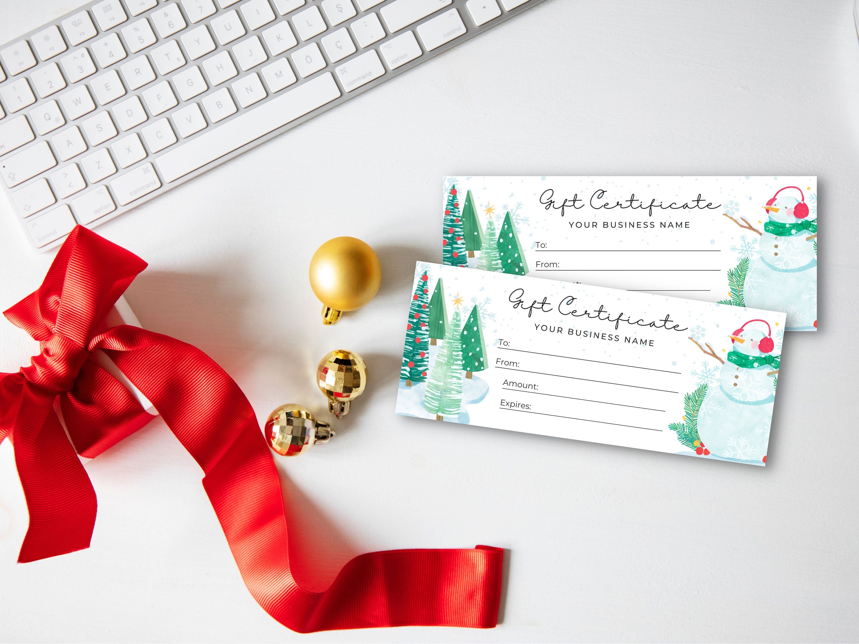 Editable Christmas Gift Certificate Template Printable Gift Certificate ...