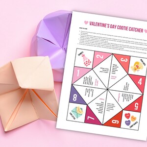 Valentine's Day Cootie Catcher | Valentine's Day Fortune Teller ...