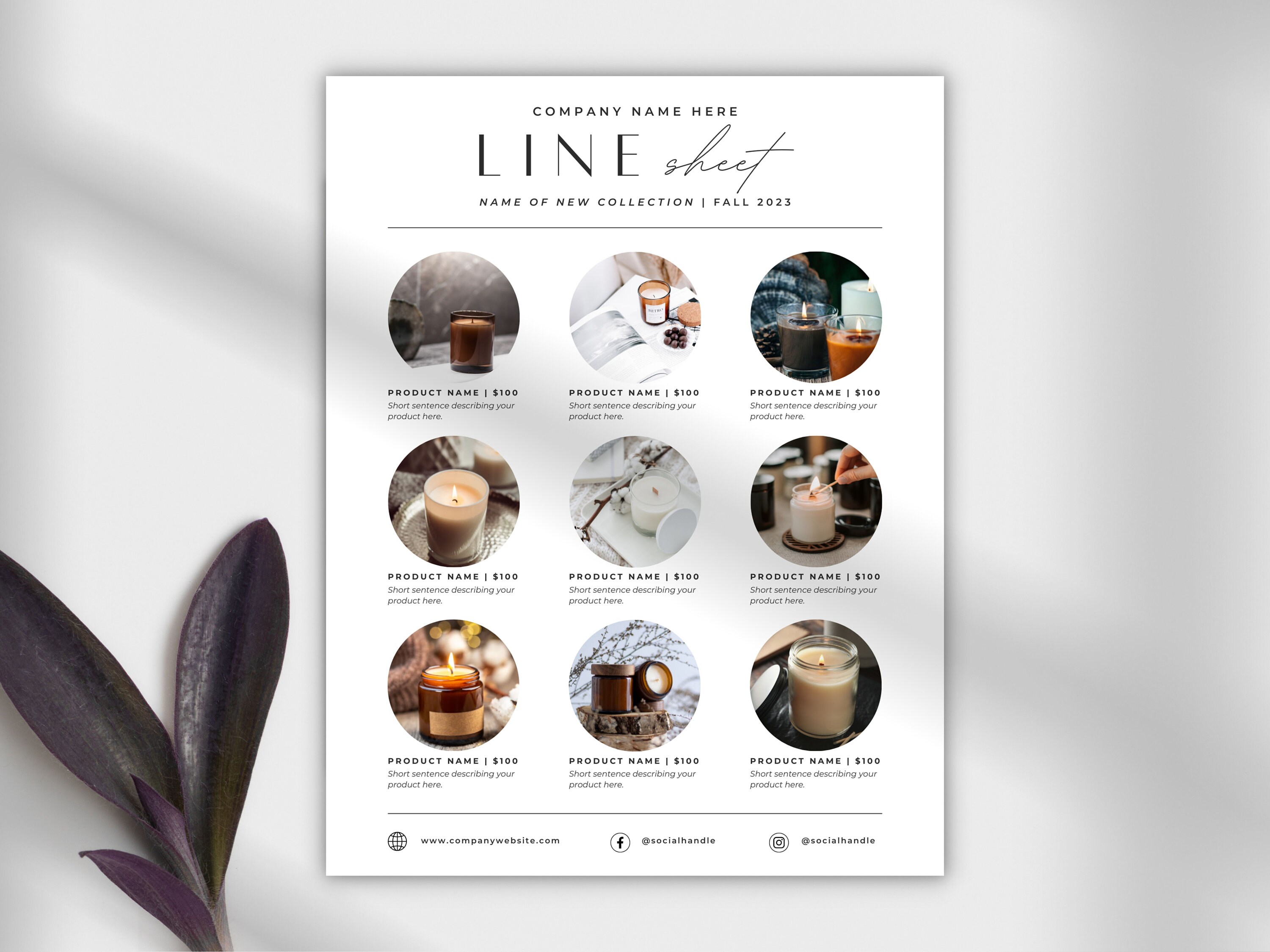 Editable Wholesale Line Sheet Templates Wholesale Line Sheet - Etsy