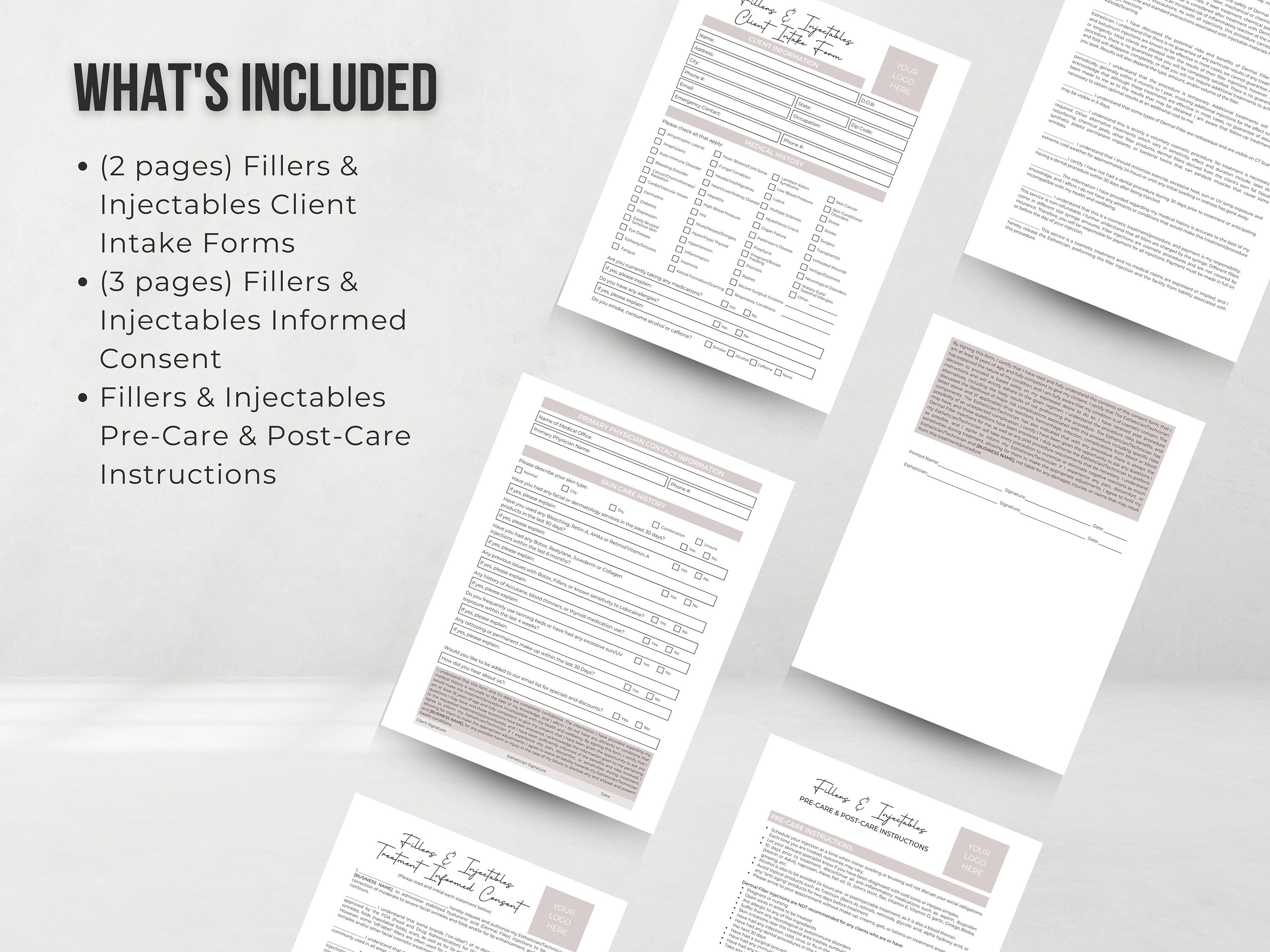 Editable Dermal Filler Client Consent Forms Fillers and Injectables ...